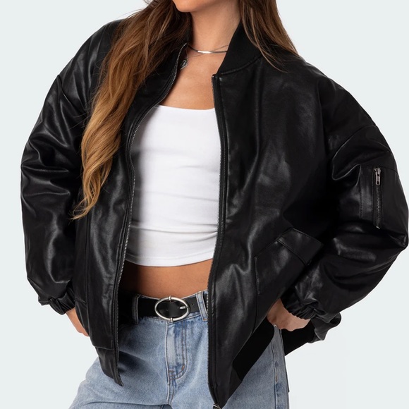 Edikted | Jackets & Coats | Edikted Black Bomber Jacket | Poshmark